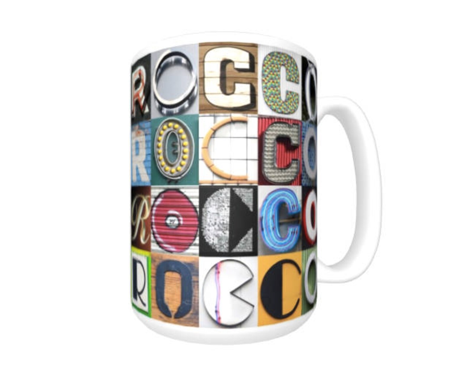 Personalized Coffee Mug Featuring the Name ROCCO in Sign Letter Photos ...