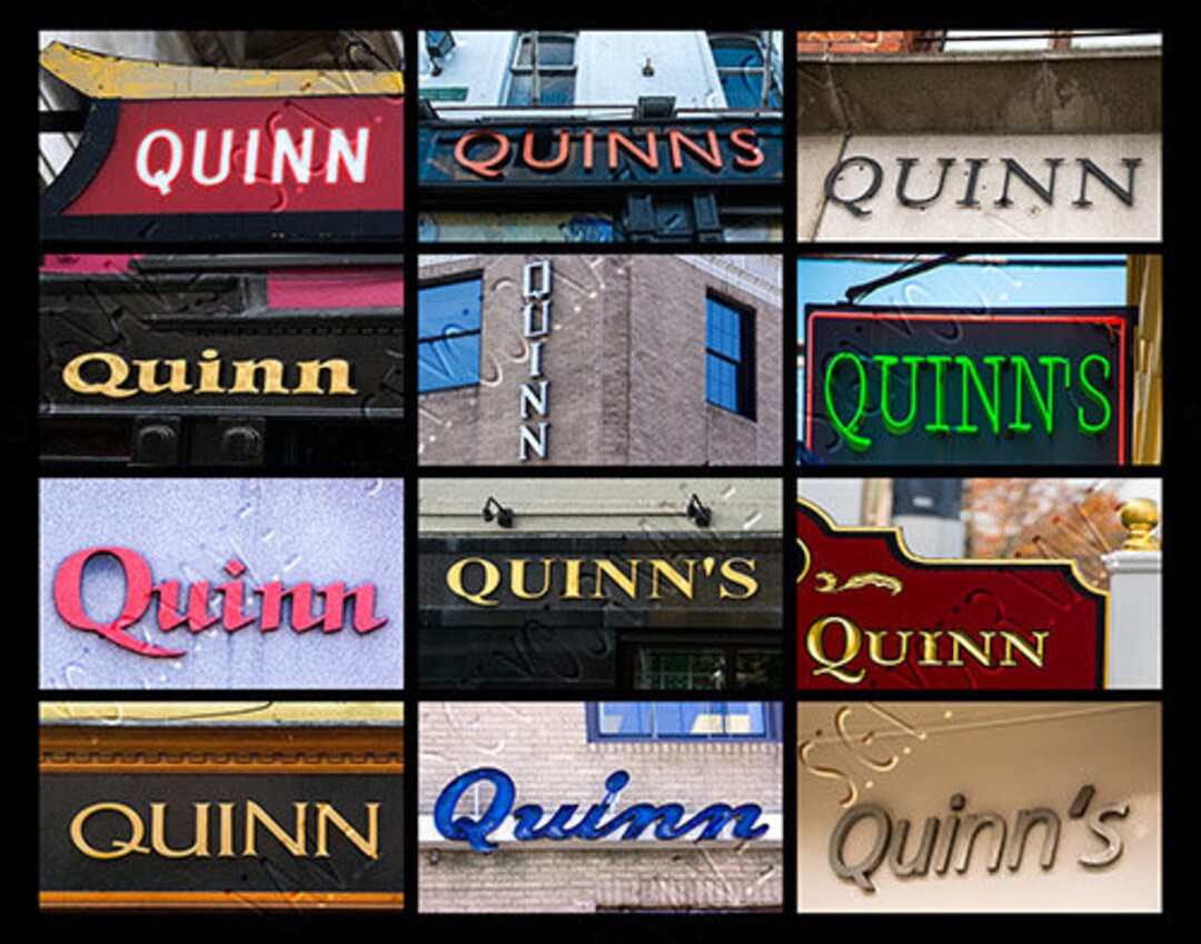Personalized Poster Featuring QUINN in Photos of Actual Signs; Art ...