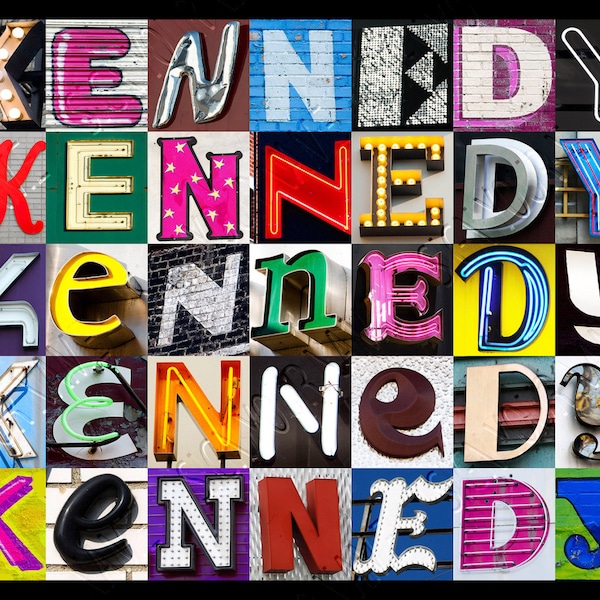 Kennedy Name Sign - Etsy