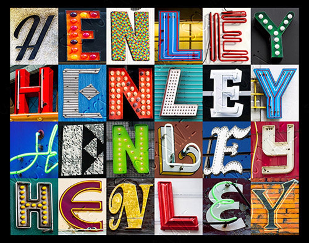 HENLEY Personalized Poster Featuring Photos of Letters From Signs ...