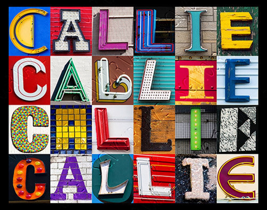 CALLIE, CALLY or CALLEIGH Personalized Poster Featuring Photos of ...
