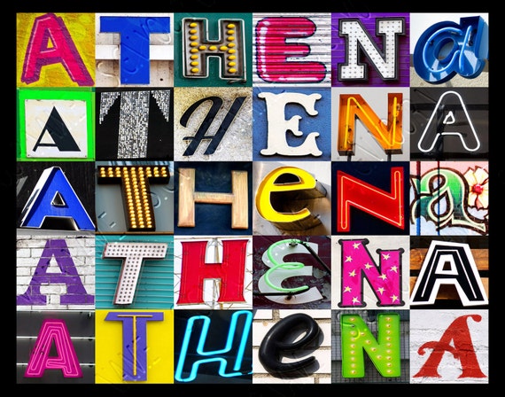 Personalized Poster Featuring ATHENA Showcased in Photos of | Etsy