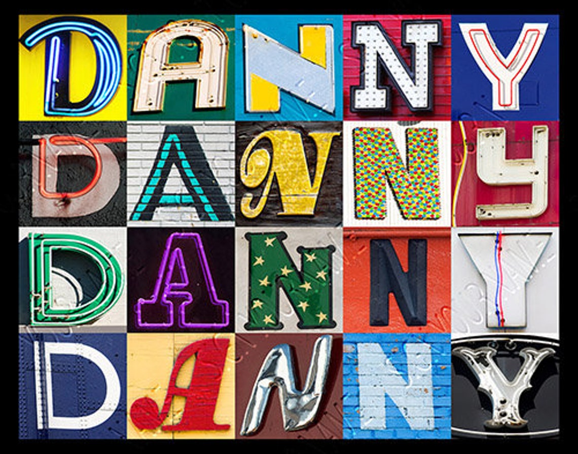 Danny Personalizado Cartel con fotos de letras de signos - Etsy España
