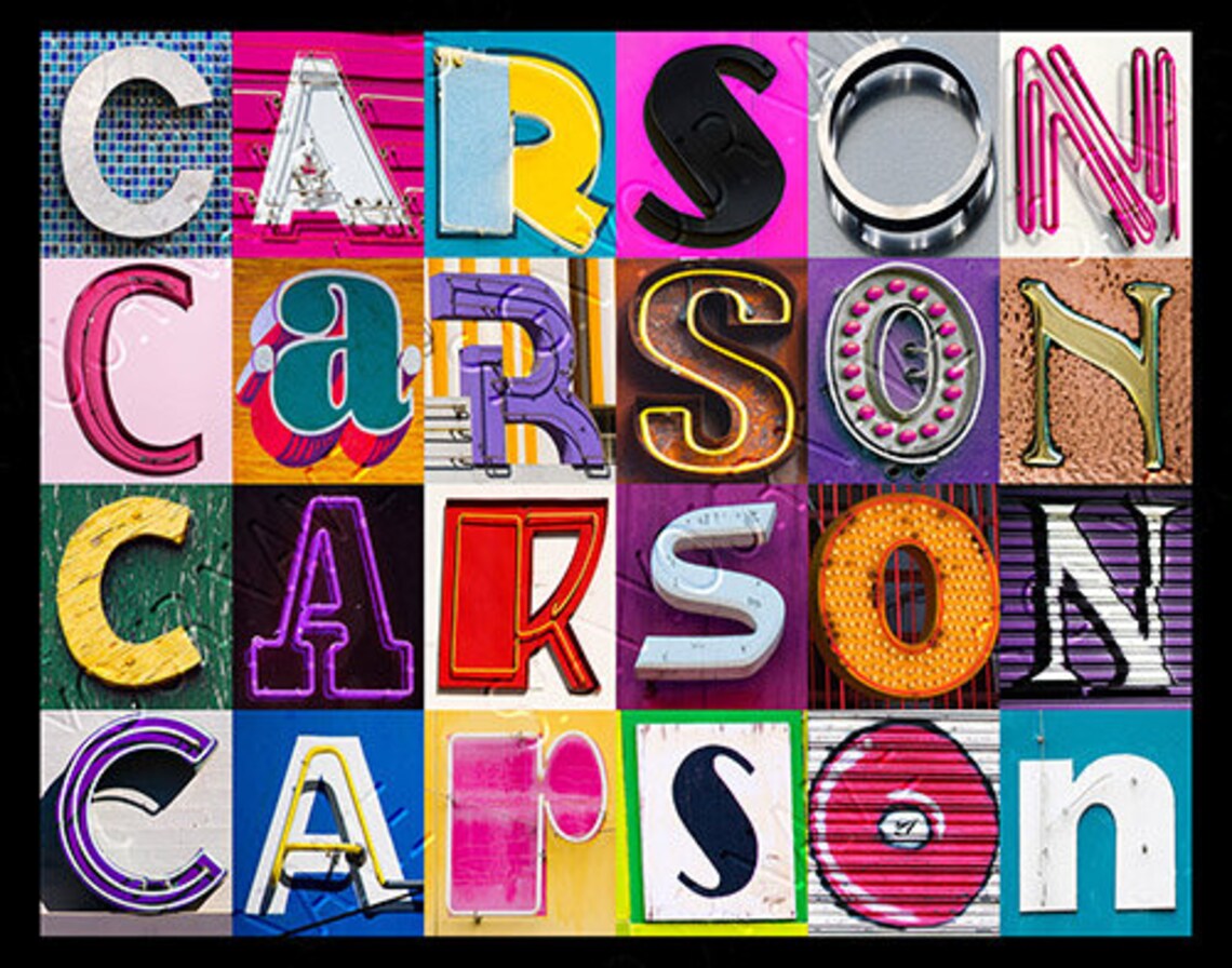 CARSON, KARSEN or KARSON Personalized Poster Featuring Photos of ...