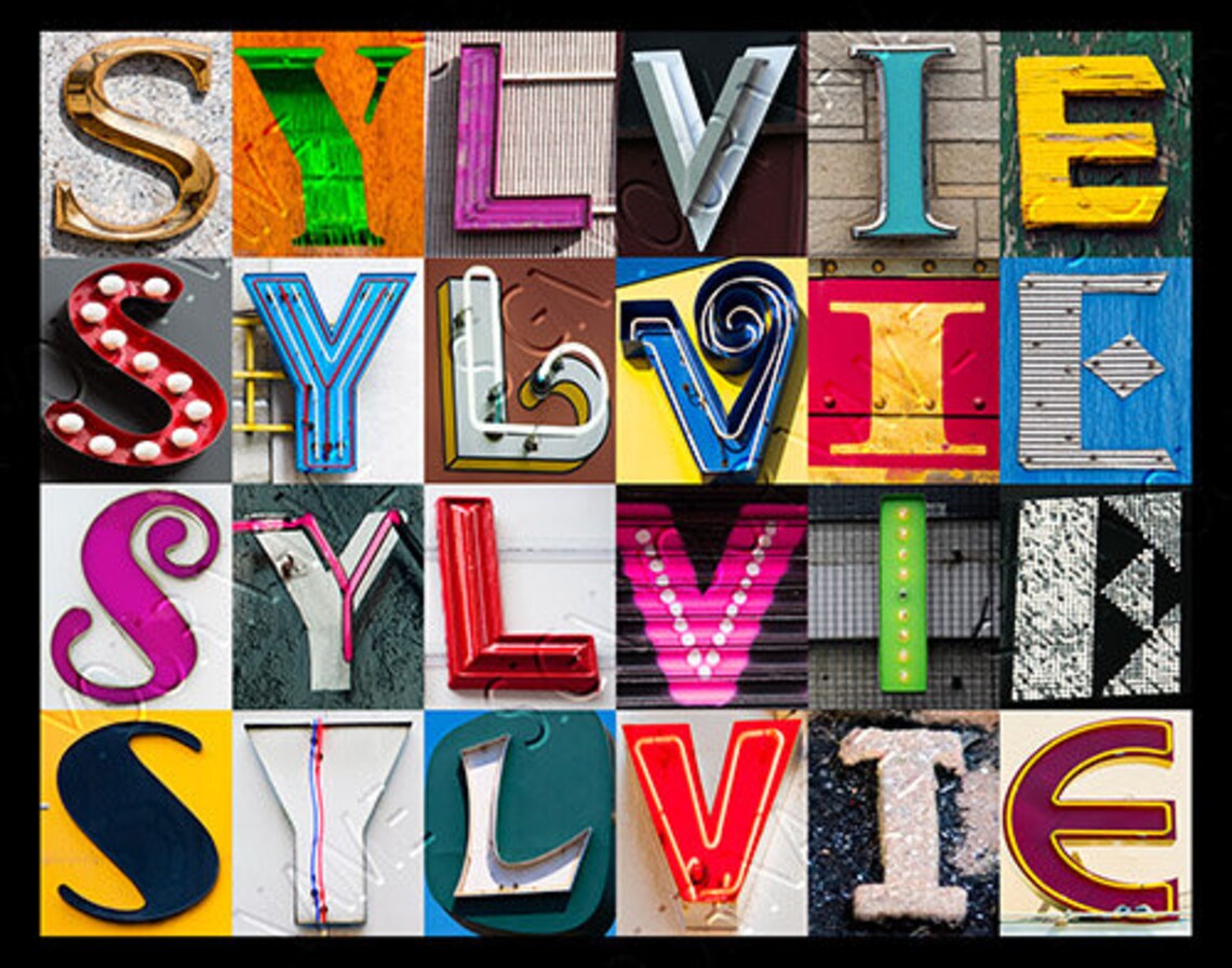 SYLVIA or SYLVIE Personalized Poster Featuring Showcased in Photos of ...