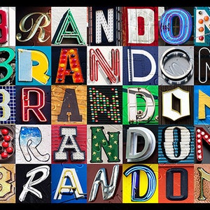 BRANDON Personalized Poster Featuring Photos of Alphabet Letters From ...