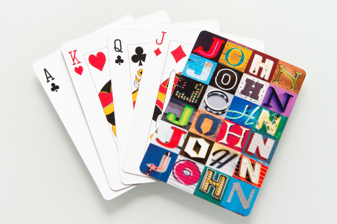 JOHN Personalized Playing Cards Featuring the Name in Letters From ...