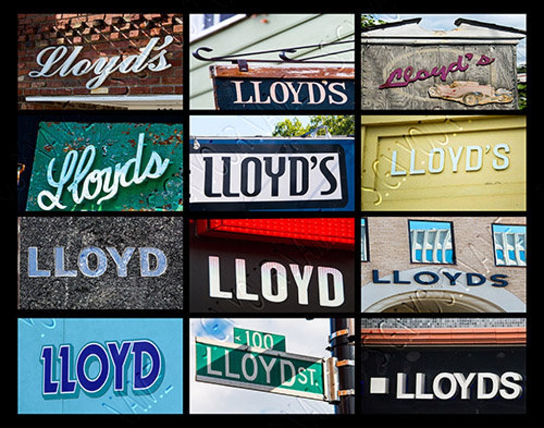 LLOYD Personalized Poster Featuring Photos of Actual Signs; Art Print ...