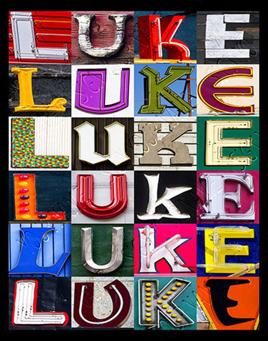 Personalized Poster Featuring LUKE Showcased in Photos of Letters From ...