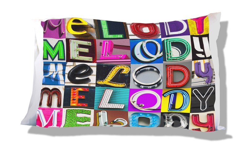 Personalized Pillow Cases Featuring MELODY in Sign Letters - Etsy