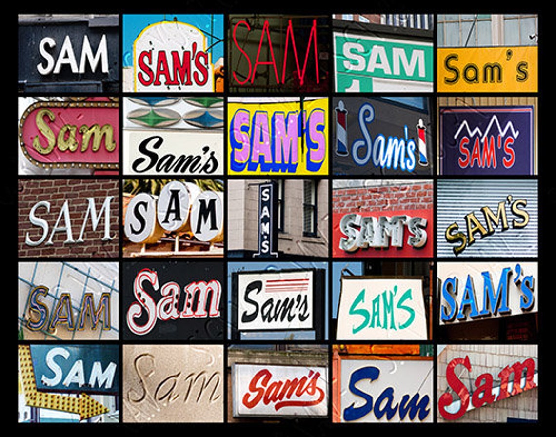 SAM Personalized Poster Featuring Photos of Signs; Art Print; Wall ...