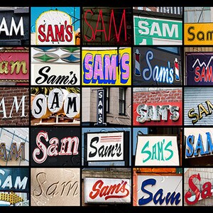 SAM Personalized Poster Featuring Photos of Signs; Art Print; Wall ...