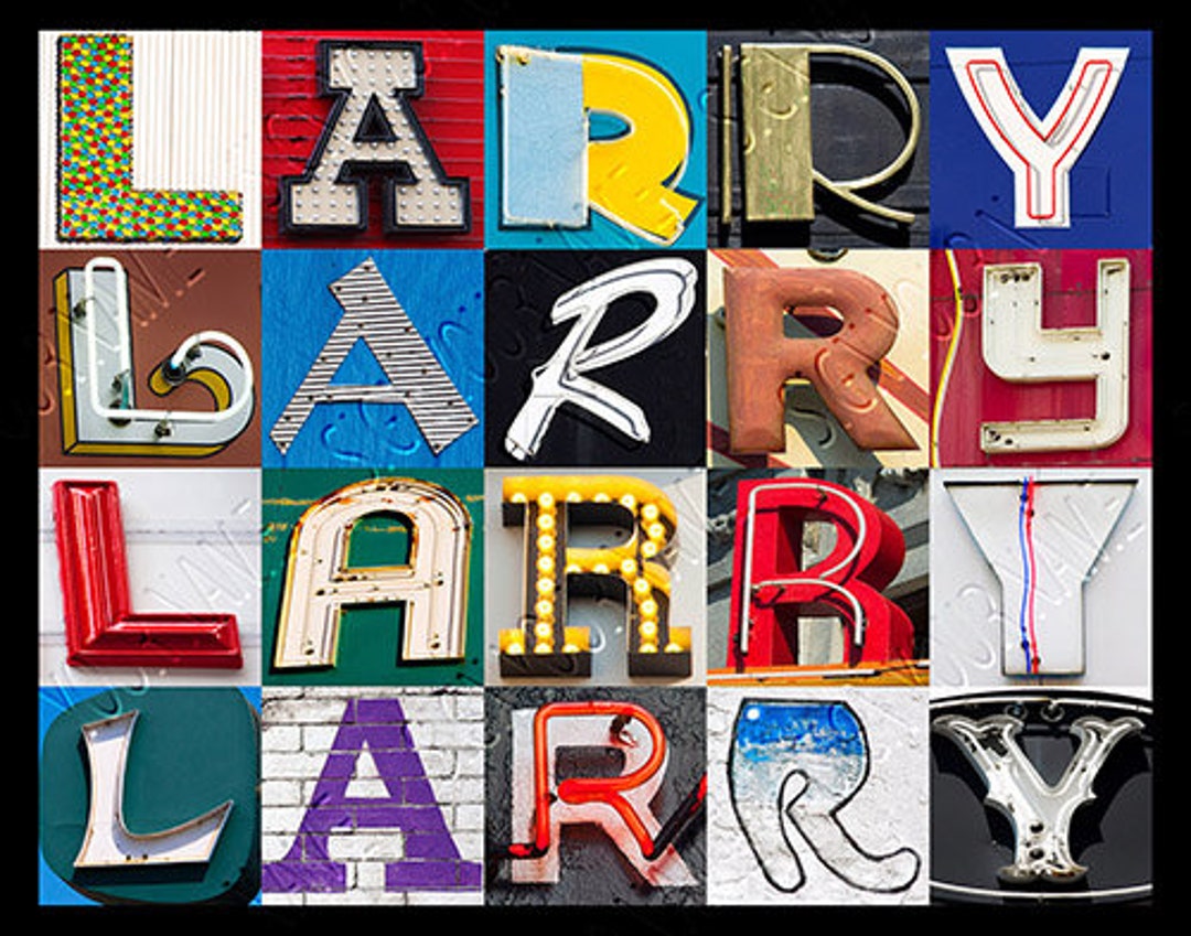 LARRY Personalized Poster Featuring Photos of Letters From Signs ...