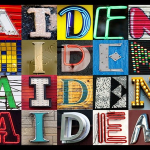 AIDEN or AYDEN Personalized Poster Featuring Photos of Letters From ...