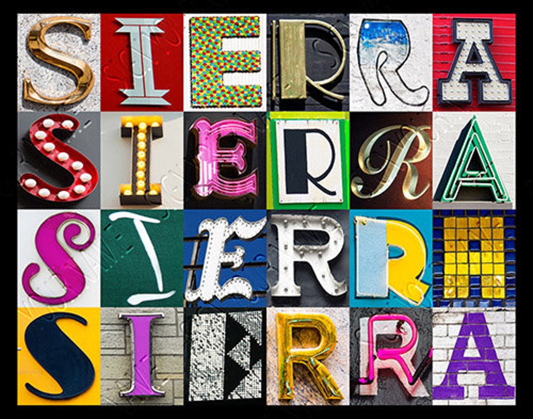 Personalized Poster Featuring SIERRA Showcased in Photos of Sign ...