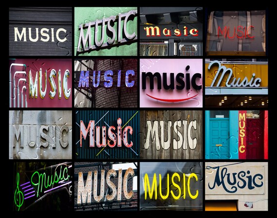 Personalized Poster Featuring MUSIC Showcased in Photos of - Etsy
