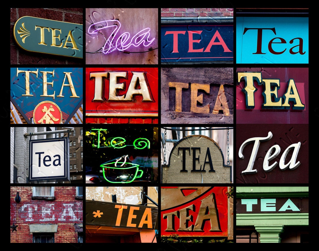 Personalized Poster Featuring the Word TEA Showcased in Sign - Etsy