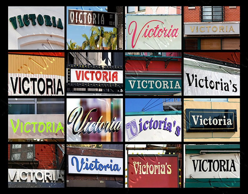 Personalized Poster Featuring VICTORIA version 1 16 Signs - Etsy