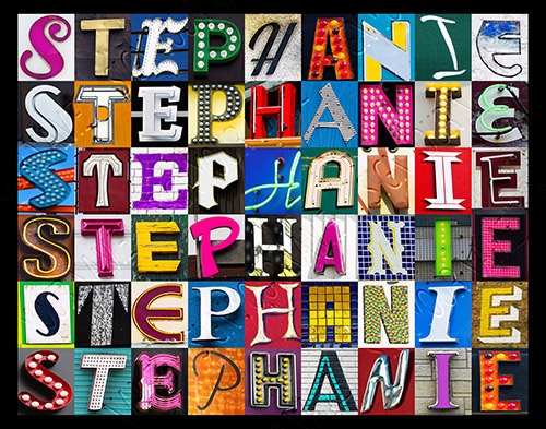 STEPHANIE Personalized Poster Featuring Photos of Alphabet Sign Letters ...