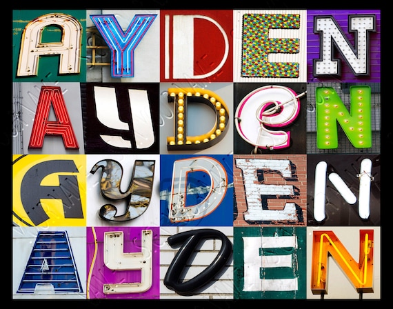 Personalized Poster Featuring AYDEN Showcased in Photos of | Etsy