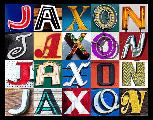 JAXON Personalized Poster featuring photos of letters from | Etsy