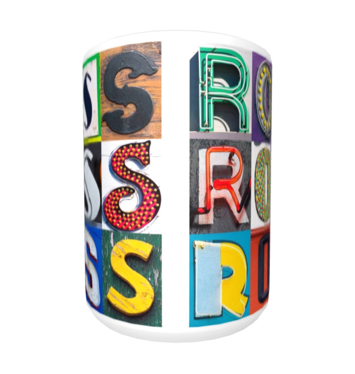 ROSS Personalized Coffee Mug Featuring the Name in Sign Letter Photos ...