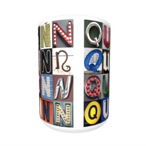 Personalized Coffee Mug Featuring the Name QUINN in Sign Letter Photos ...