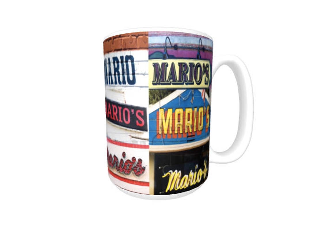 Personalized Coffee Mug Featuring the Name MARIO in Photos of Signs ...