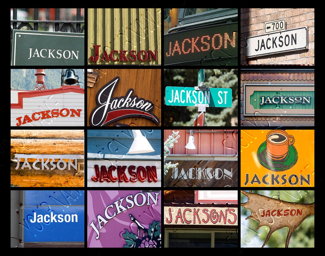 Personalized Poster Featuring JACKSON Showcased in Photos of Actual ...