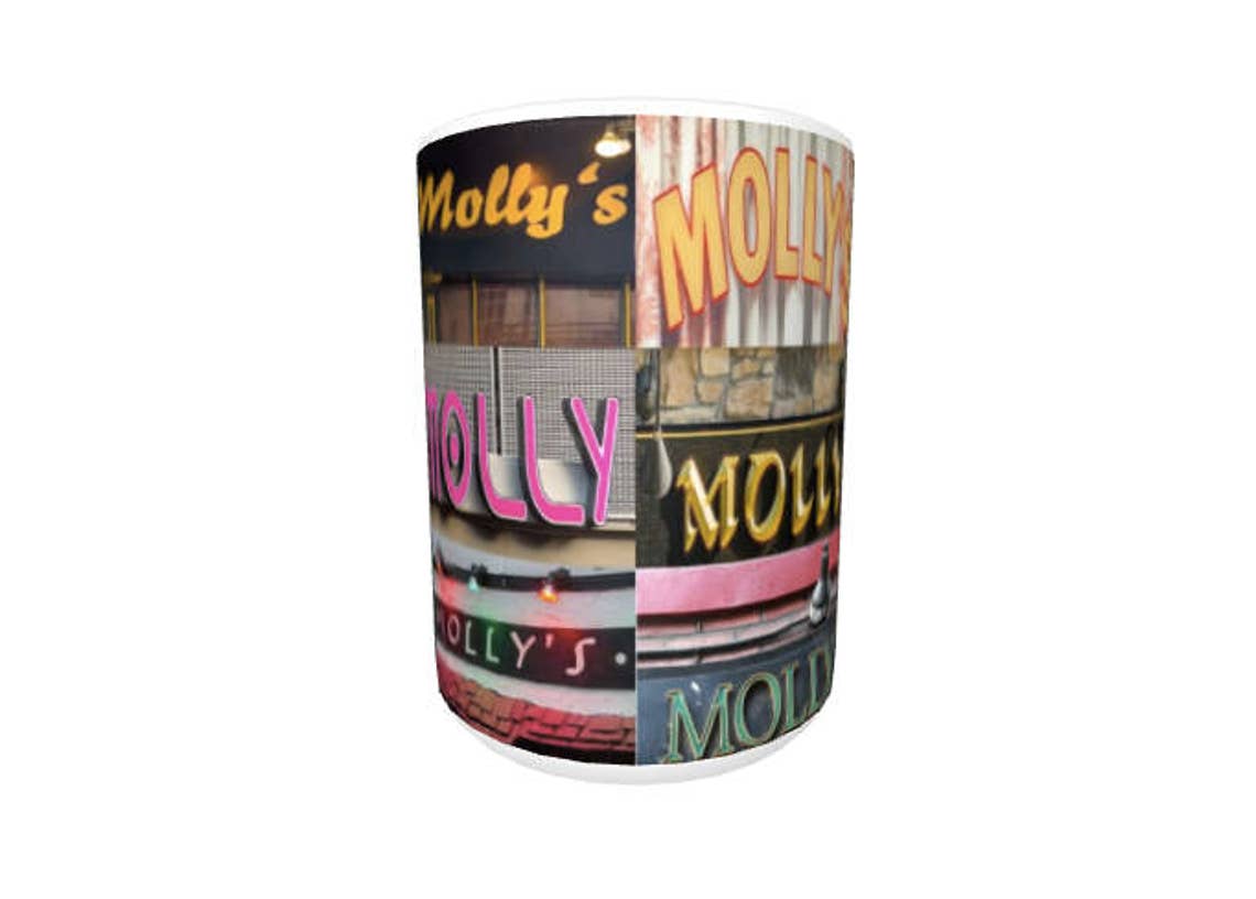 Personalized Coffee Mug Featuring the Name MOLLY in Photos of - Etsy