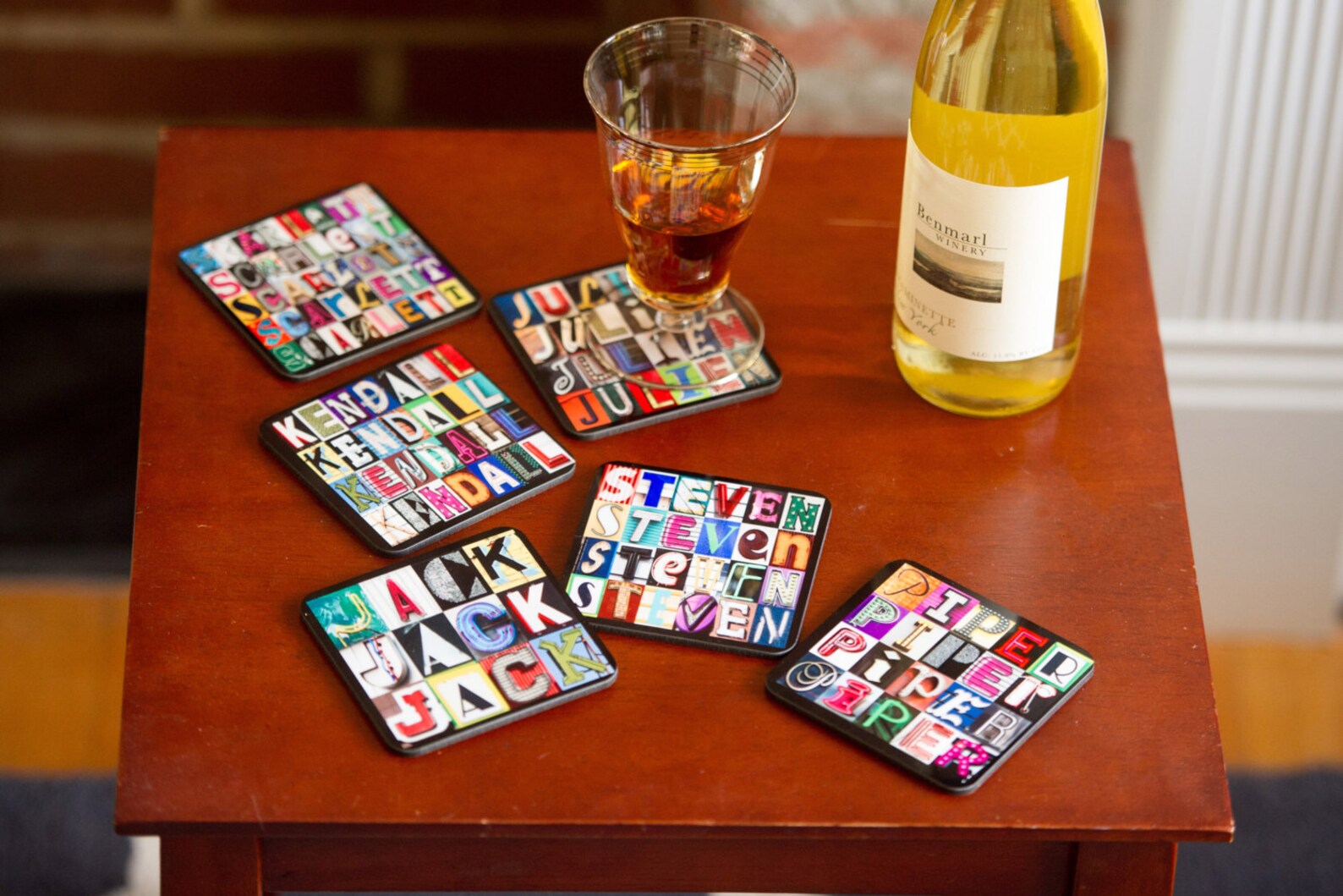 Personalized Coasters Featuring ANY NAME in Alphabet Sign Letters ...