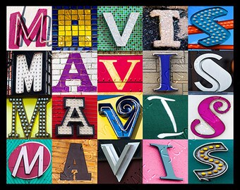 RUBY Personalized Poster Featuring Photos of Letters From - Etsy