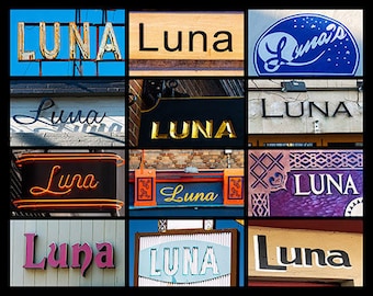 Luna Name Wall Art - Etsy