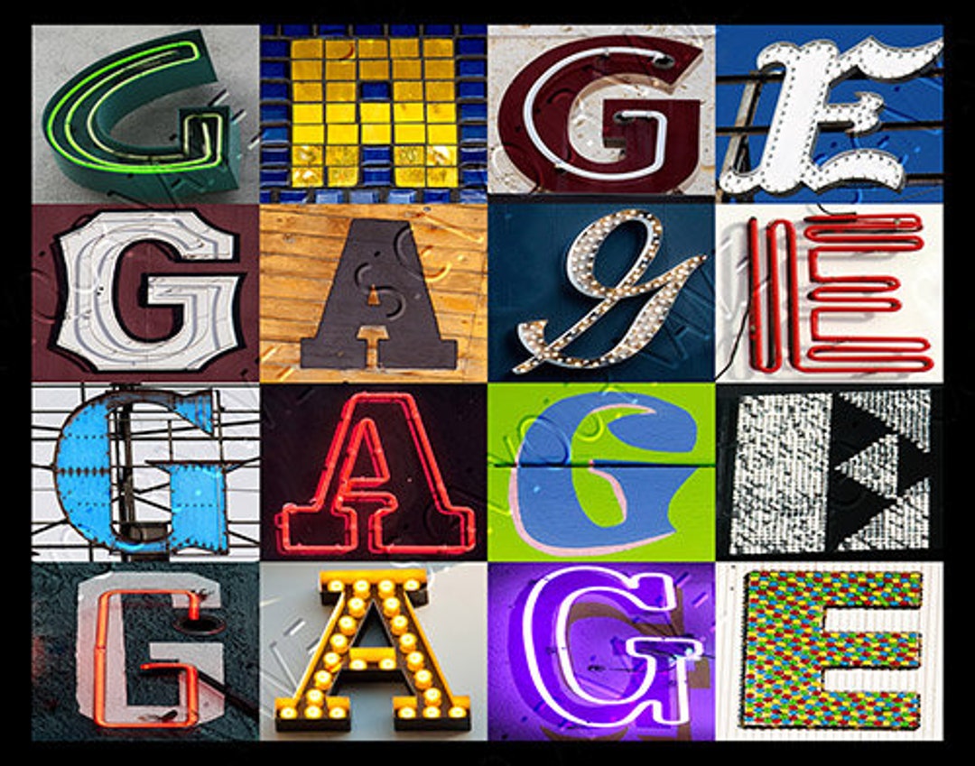 GAGE Personalized Poster Featuring Photos of Letters From Signs ...