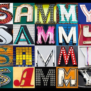 SAMMY, SAMMI, or SAMMIE Personalized Poster Featuring Photos of Sign ...