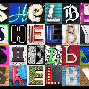 SHELBY Personalized Poster Featuring Photos of Letters From Signs ...