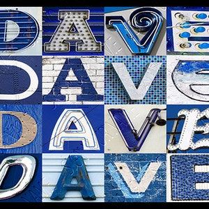 DAVE Personalized Poster Featuring Photos of Letters From Signs ...