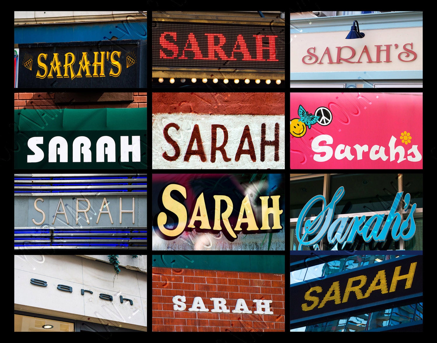 The Word Sarah Sign