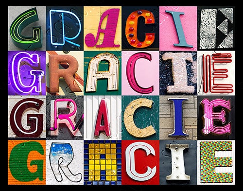 Bubble Letter Name Gracie