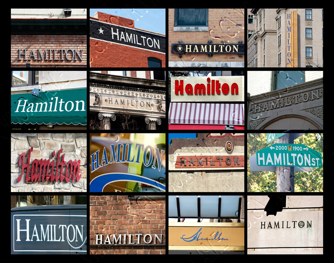 Personalized Poster Featuring HAMILTON Showcased in Photos of Signs ...