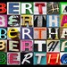 BERTHA Personalized Poster Featuring Photos of Sign Letters Typography ...