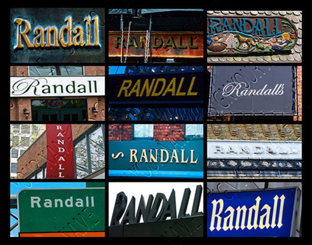 Personalized Poster Featuring RANDALL Showcased in Photos of Actual ...
