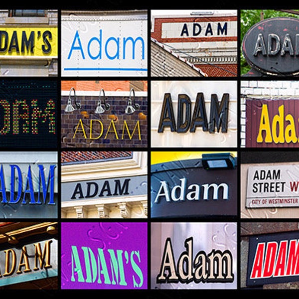 Adam Name Art - Etsy