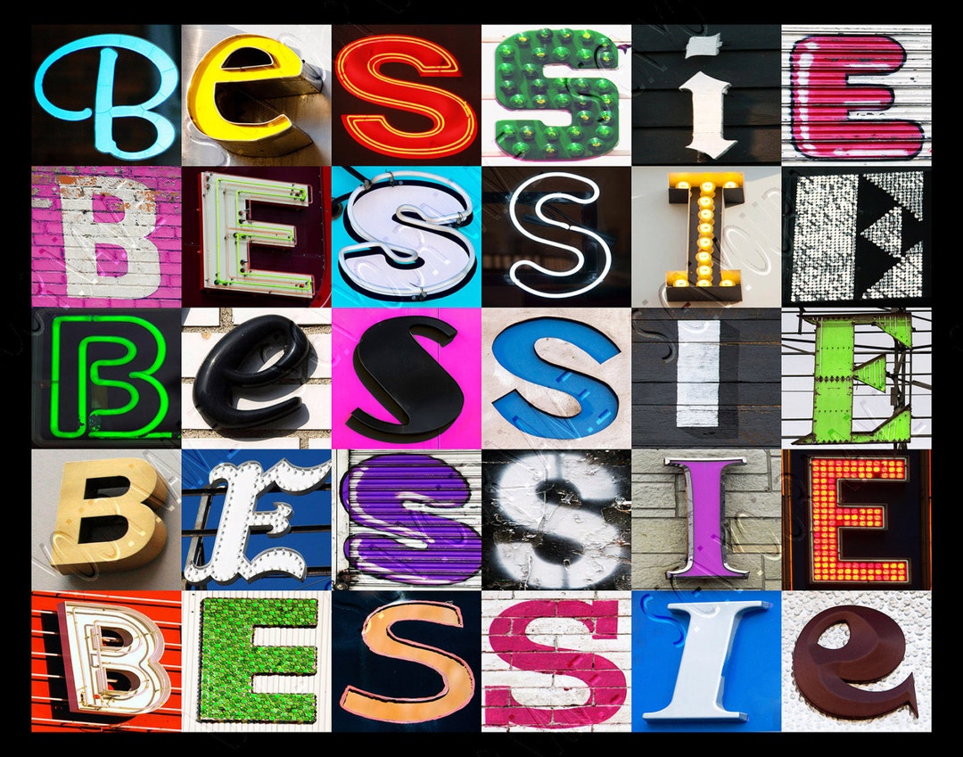 Personalized Poster Featuring BESSIE Showcased in Photos of Sign ...