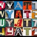 Personalized Poster Featuring WYATT Showcased in Photos of Sign Letters ...