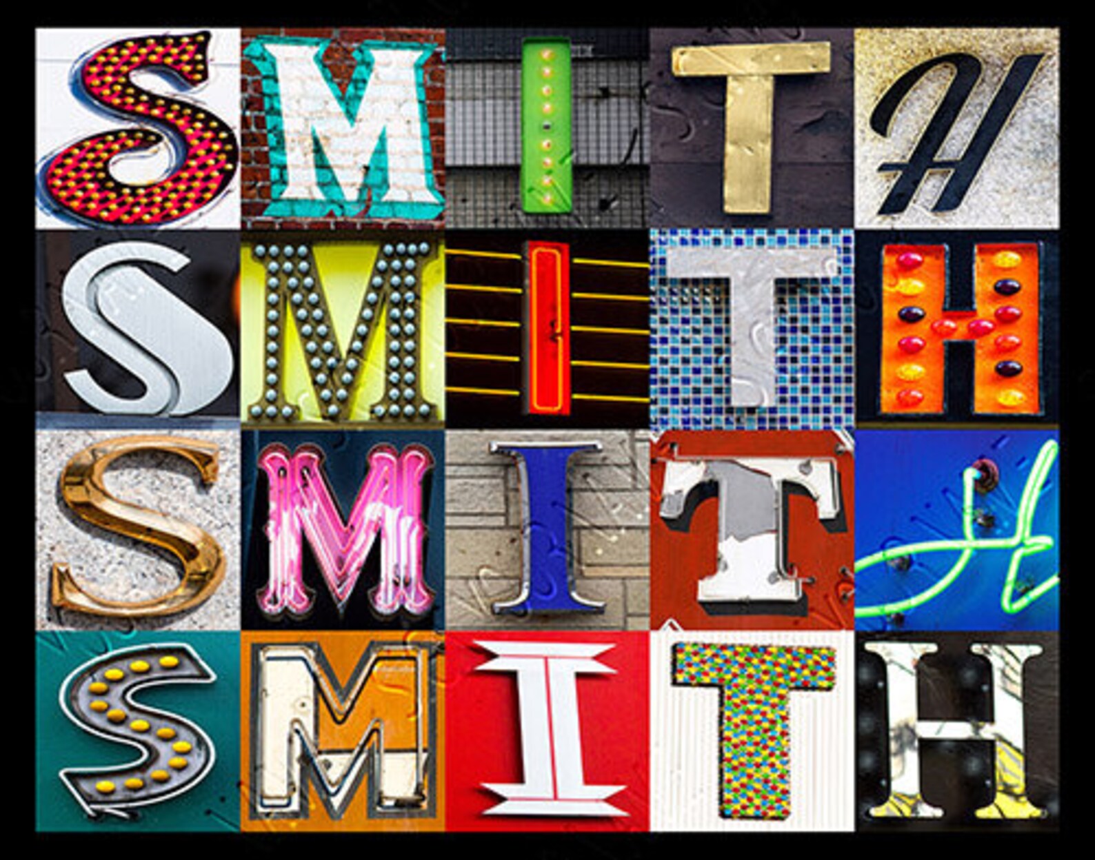 SMITH Personalized Poster Featuring Photos of Alphabet Letters - Etsy