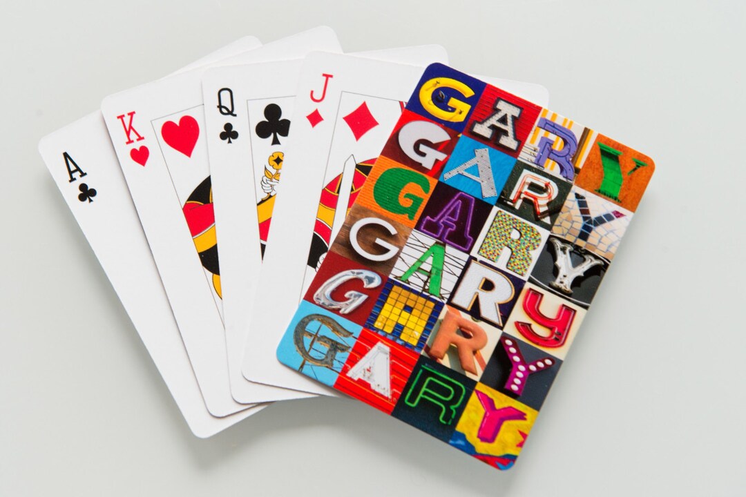 GARY Personalized Playing Cards Featuring the Name in Letters From ...