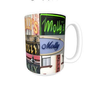 Personalized Coffee Mug Featuring the Name MOLLY in Photos of Signs ...