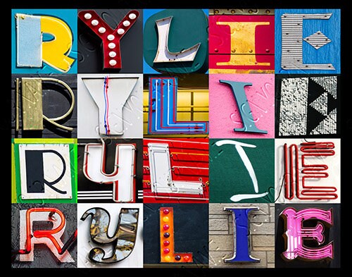 RILEY, RYLEY, RYLIE, Rylee, or Ryleigh Personalized Poster Featuring ...
