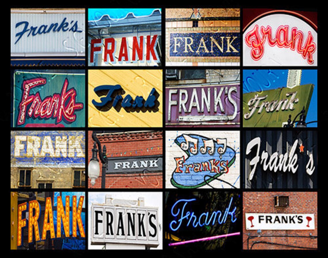 Personalized Poster Featuring FRANK Showcased in Photos of - Etsy